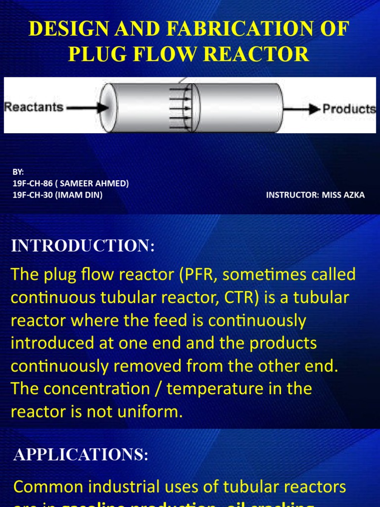Fabrication and Designing of PFR | PDF