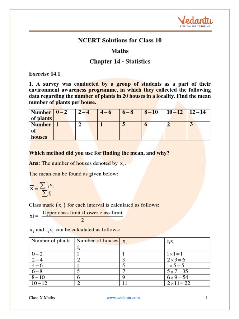 Class 10 - Maths - Statistics | PDF | Median | Mode (Statistics)