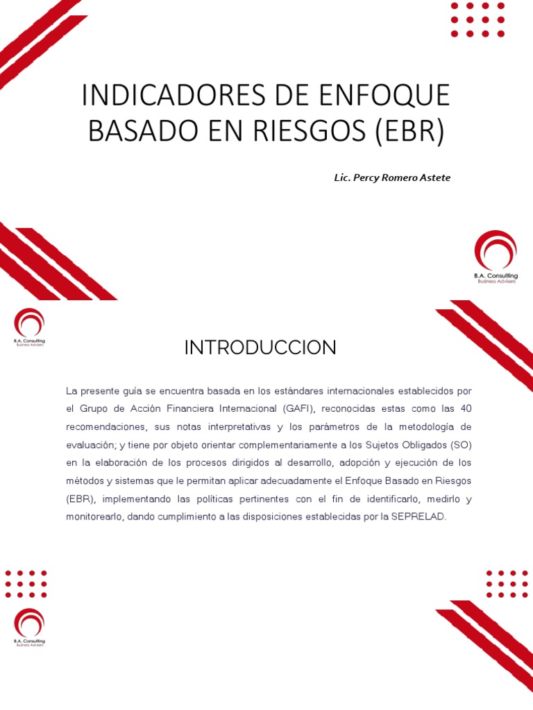 Indicadores de Enfoque Basado en Riesgos (Ebr) | PDF | Riesgo | Medición
