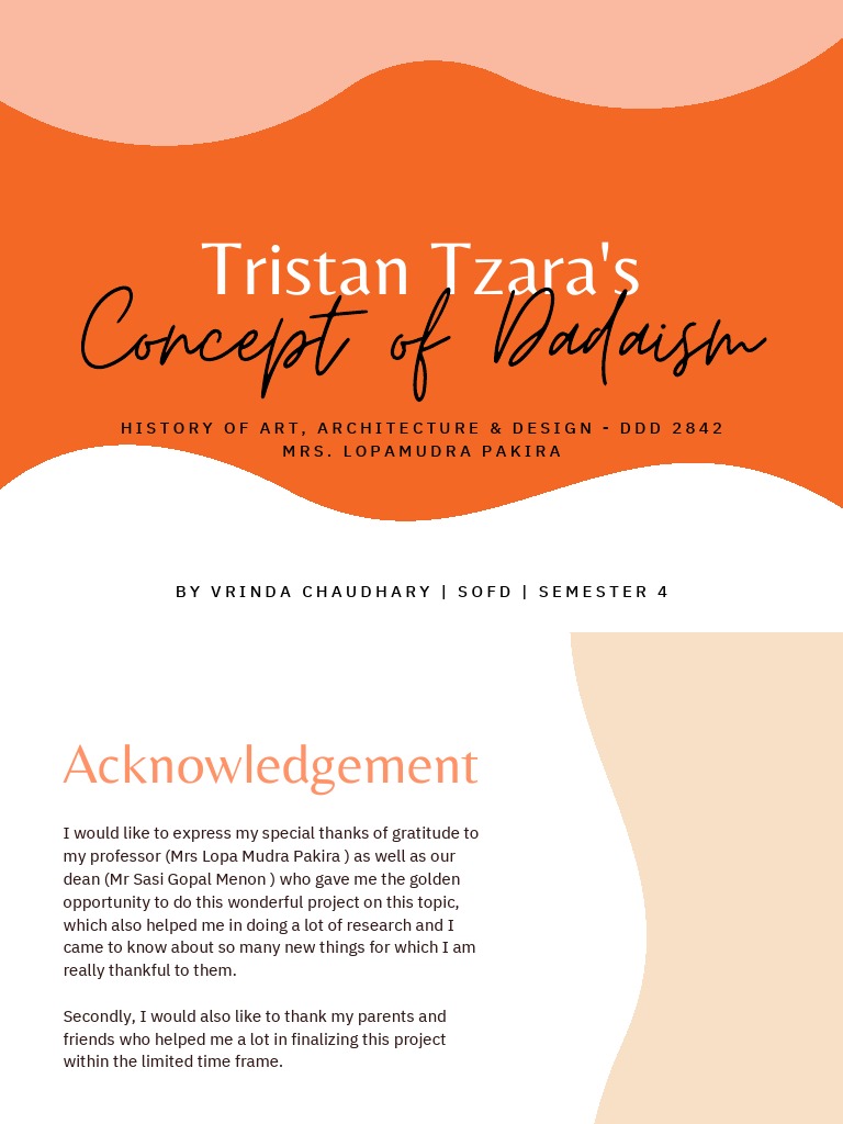 Tristan Tzara's Concept of Dadaism | PDF | Art Movements | Movements