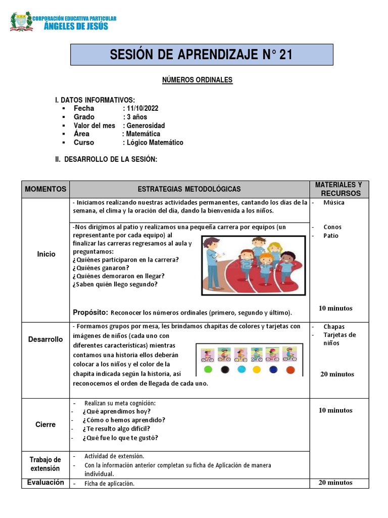Sesión Numeros Ordinales | PDF | Modificación de comportamiento ...