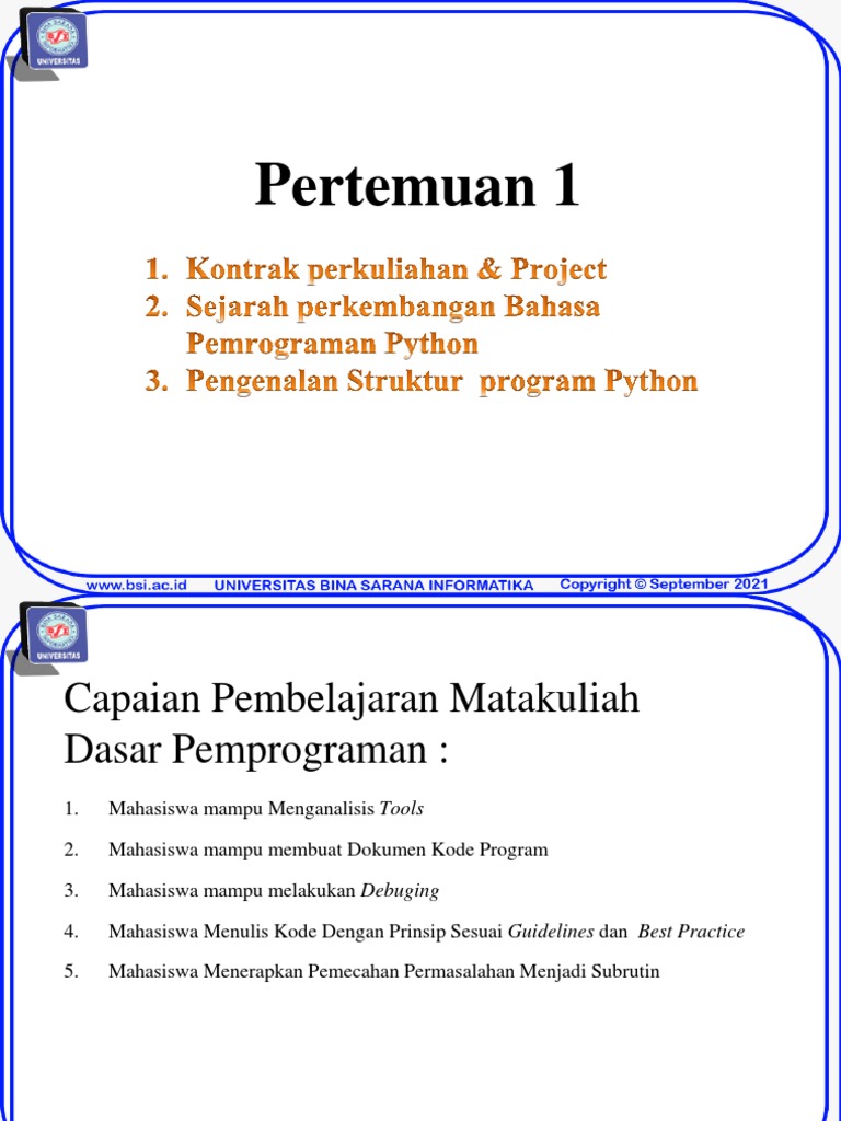 Dasar Pemrograman Python untuk Mahasiswa | PDF