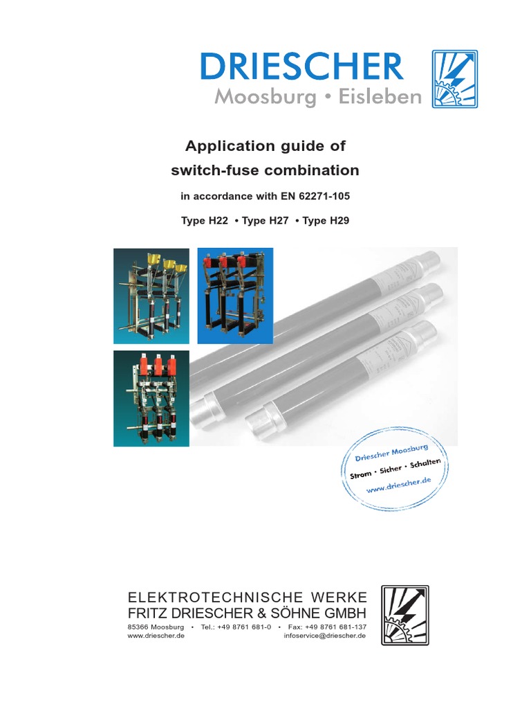 ApplicationGuideSwitch Fuse Com Driescher E-2 | PDF