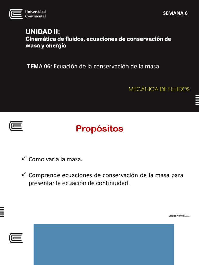 Ecuación de Conservación de la Masa | PDF | Mecánica de fluidos | Masa