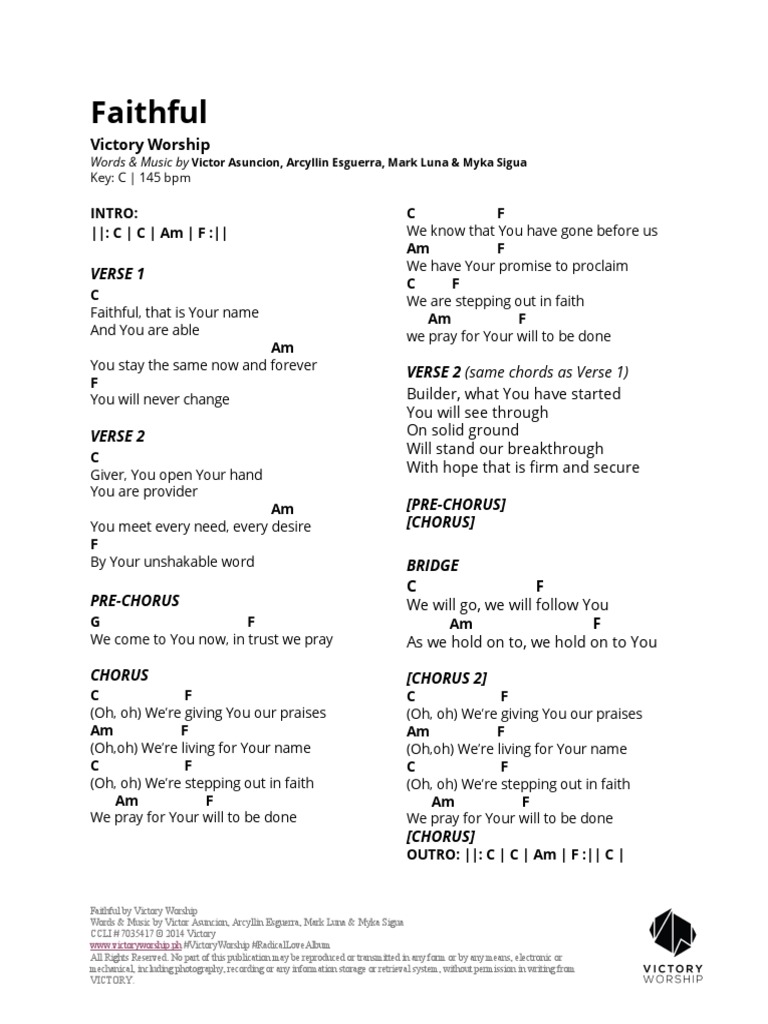 Faithful Radical Love Victory Worship | PDF | Song Structure | Songs