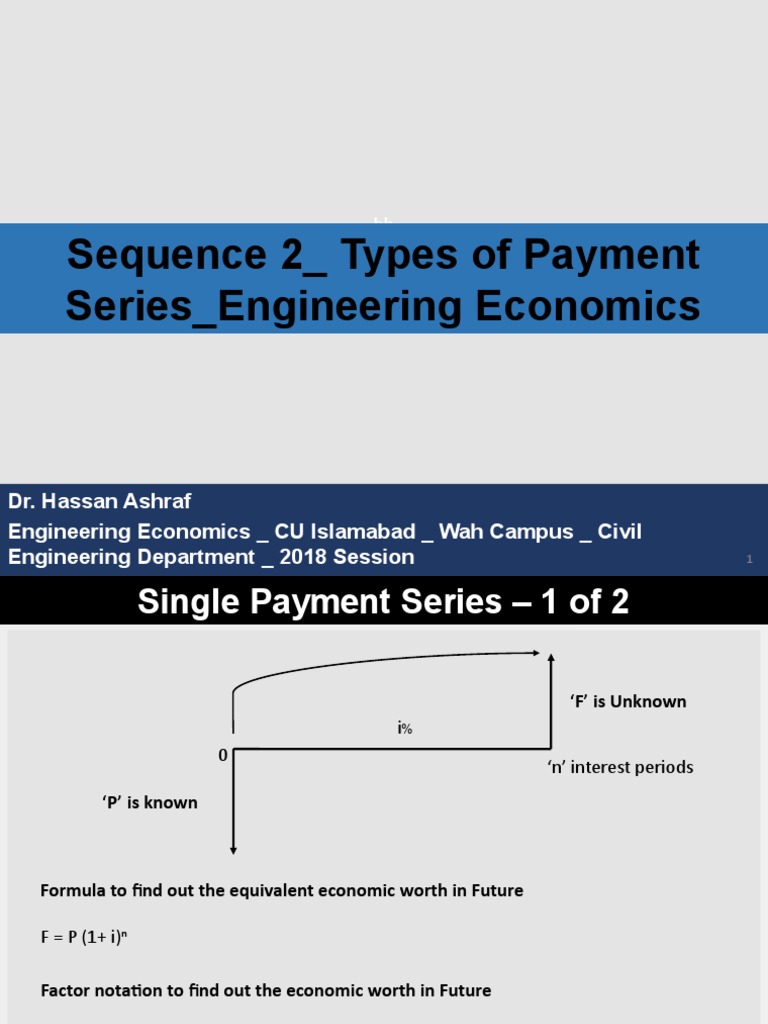 Engineering Economics Payment Types Guide | PDF