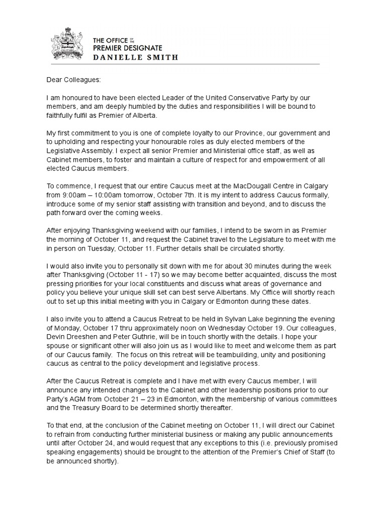 Caucus Letter | PDF | Government