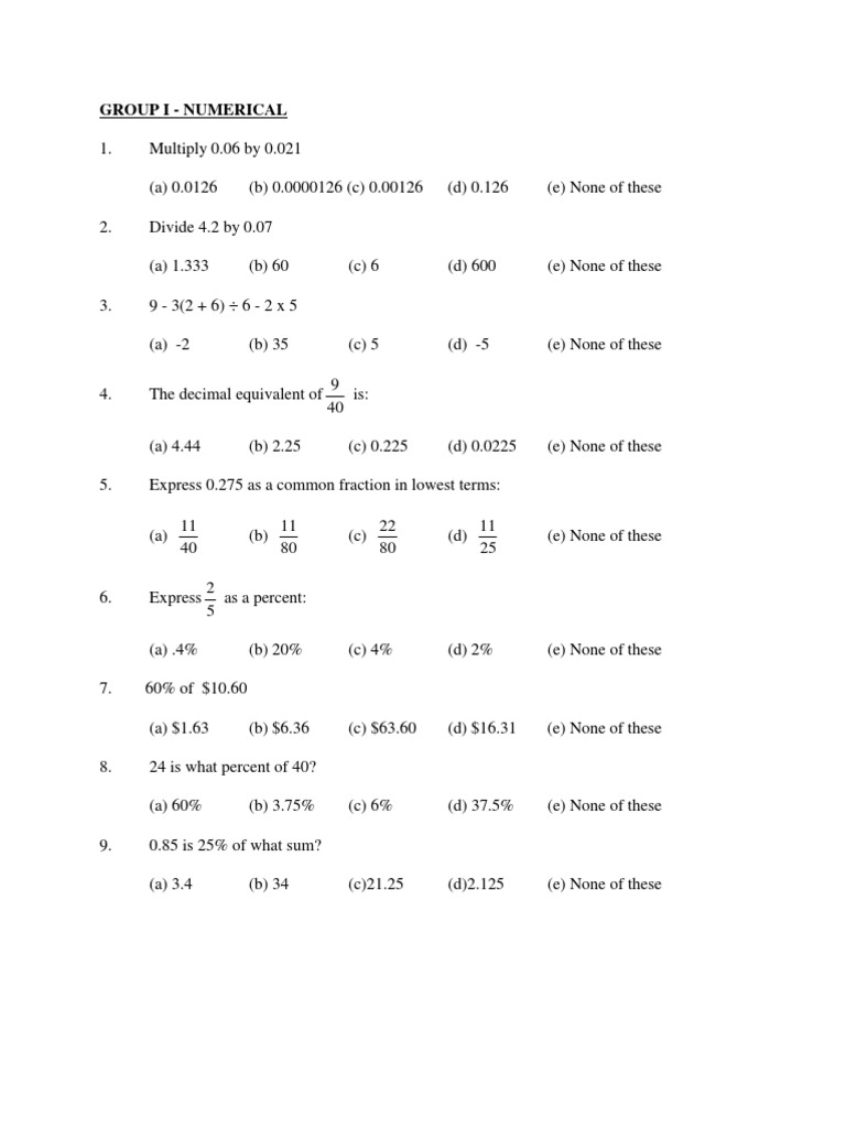 Test Sample Mathcpt | PDF | Algebra | Arithmetic