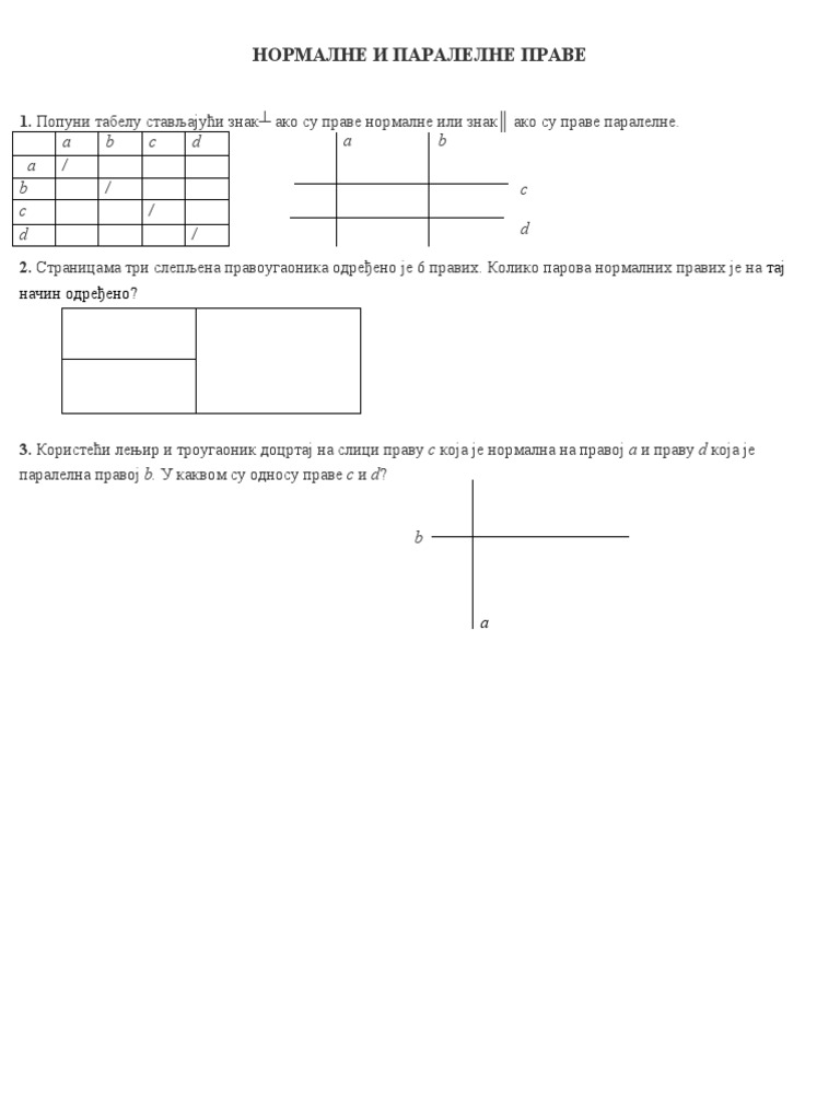 Normalne I Paralelne Prave | PDF