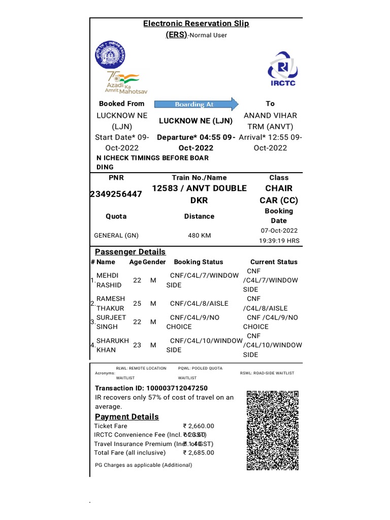 IRCTC Next Generation Eticketing System | PDF | Identity Document ...