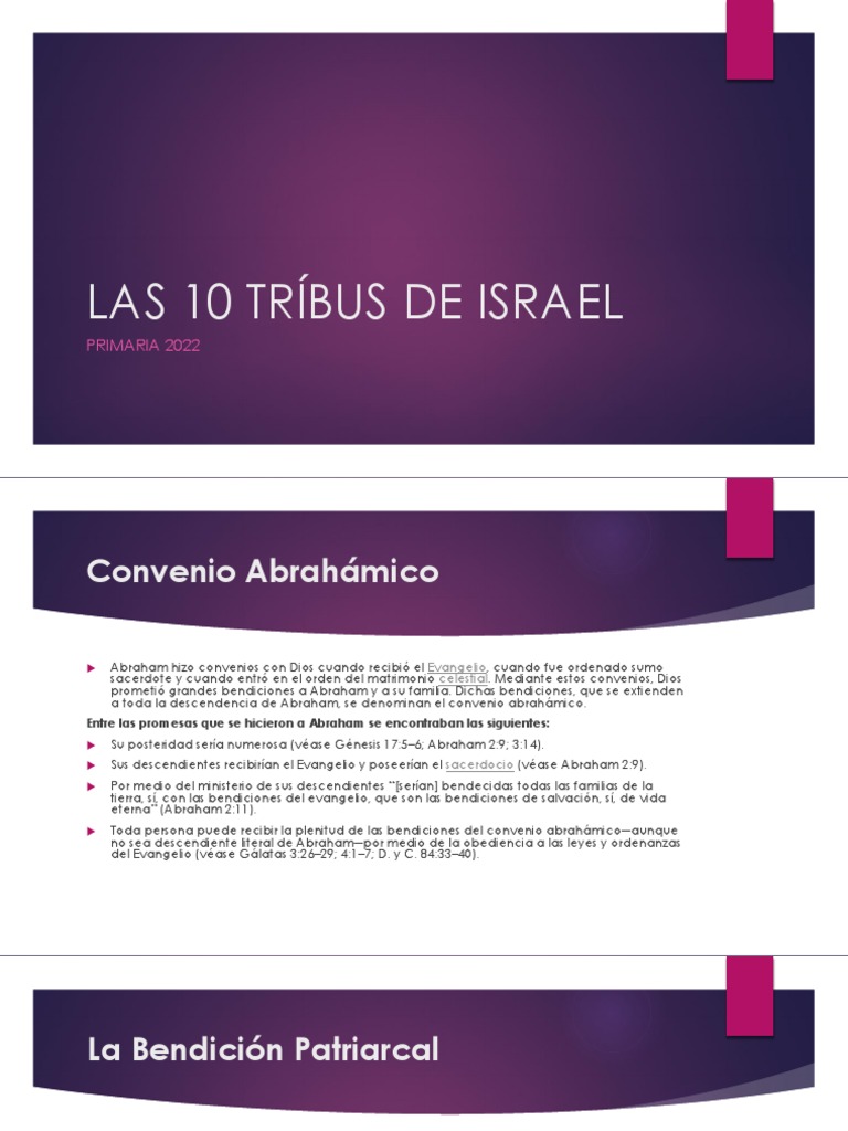 Explicación 10 Tribus de Israel Lds | PDF