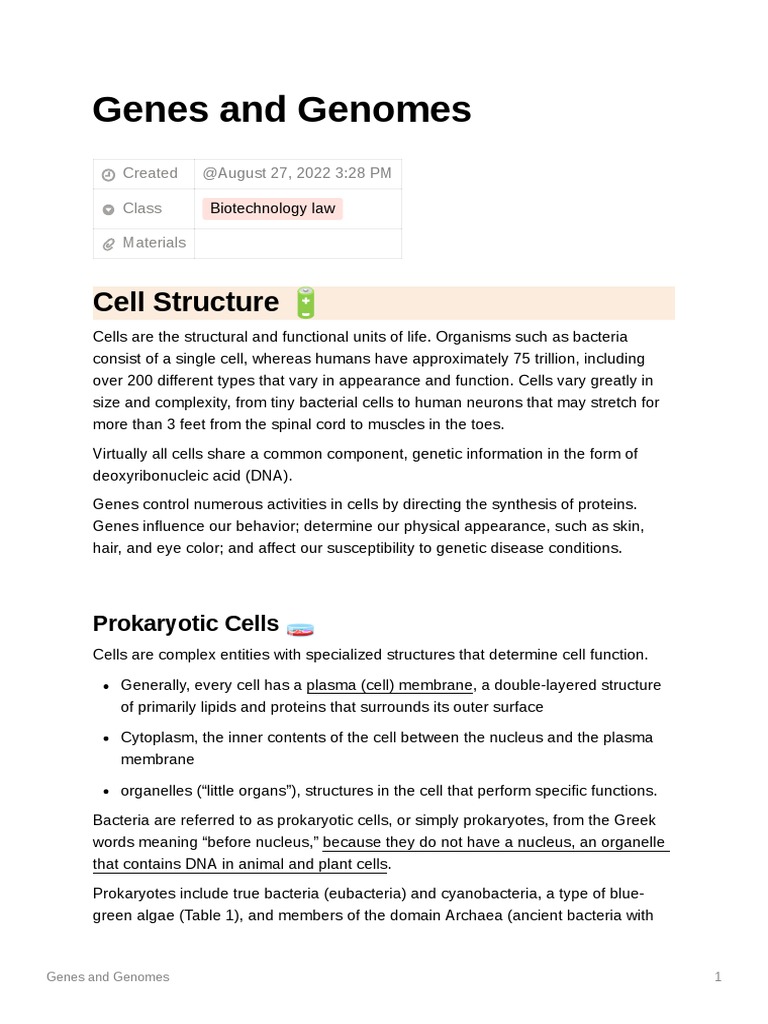 Genes - and - Genomes | PDF | Rna | Cell (Biology)