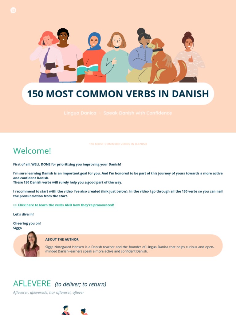 150 Common Danish Verbs List | PDF | Cognitive Science