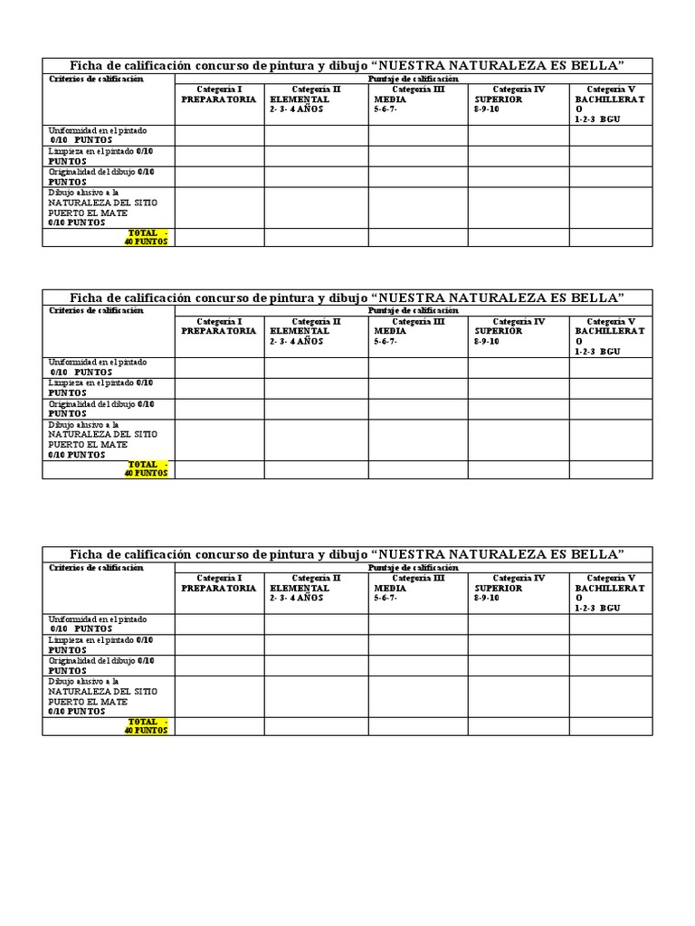 Ficha de calificación concurso de pintura y dibujo | PDF | Comunicación ... Ficha de calificación concurso de pintura y dibujo | PDF | Comunicación ...
