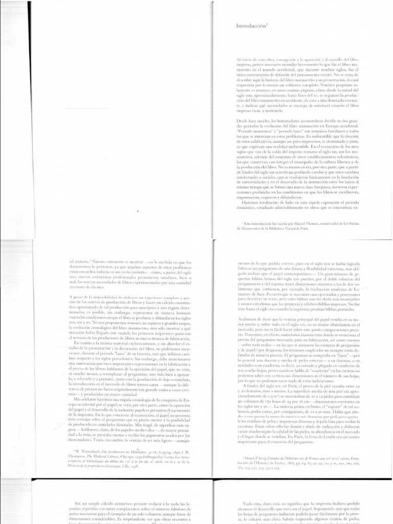 THOMAS, Marcel La Aparición Del Libro. Introd. | PDF