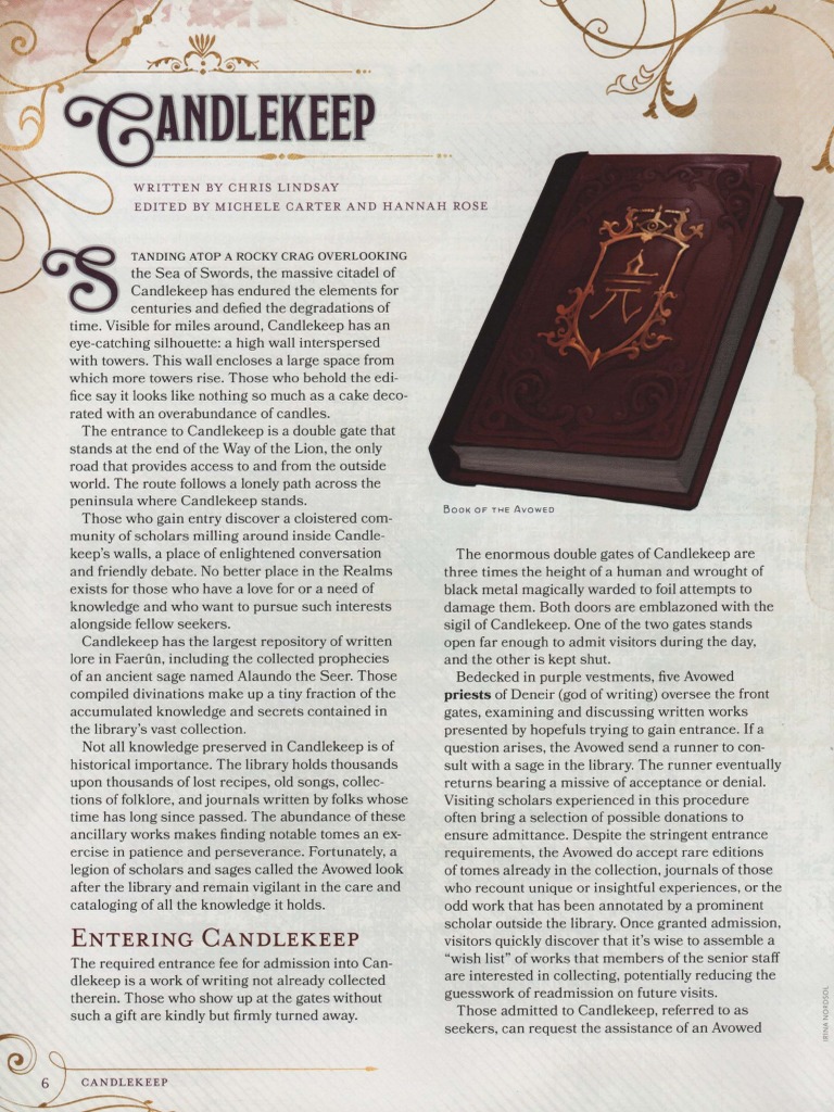 Candlekeep Info | PDF | Libraries | Books