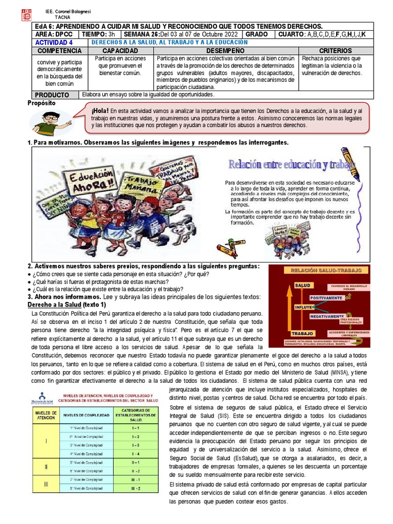 Eda 6 Act 4 DPCC 4º Iiib | PDF | Perú | Derecho laboral