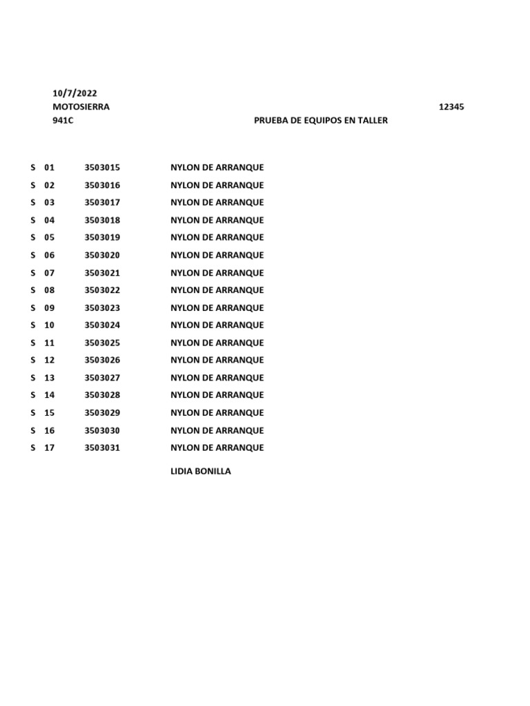 Orden de Bodega | PDF | Ingeniero civil | Ingeniería Química