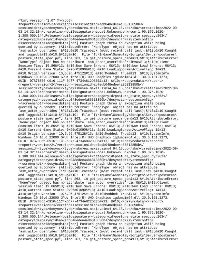 Sims 4 Desync Error Report | PDF | Microsoft Windows | Graphics Processing Unit