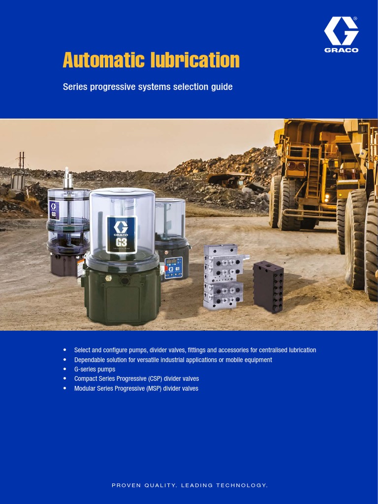 Automatic Lubrication: Series Progressive Systems Selection Guide | PDF
