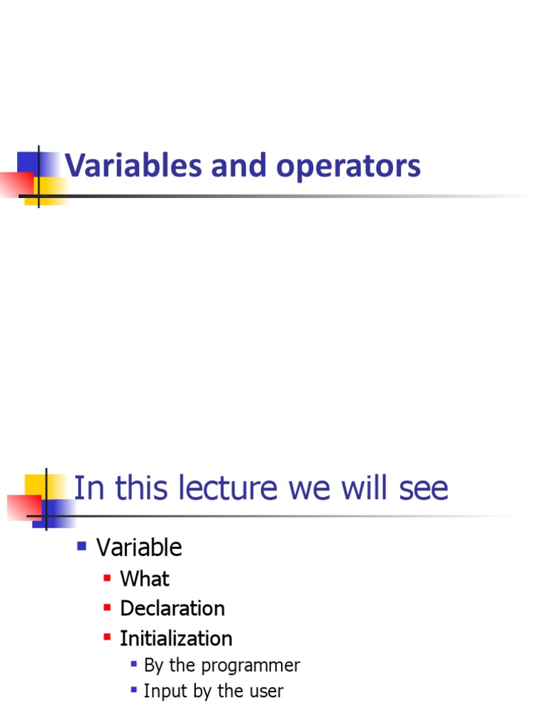 Lec 4 Pdf Data Type Variable Computer Science