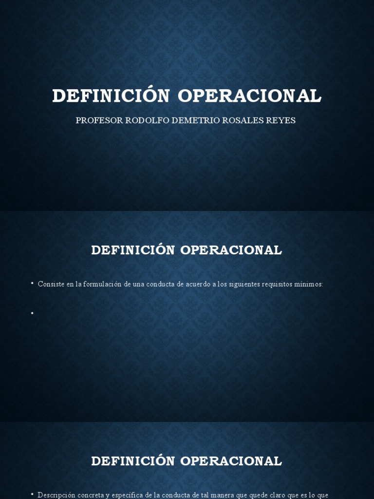 Definición Operacional | PDF | Comportamiento | Las emociones