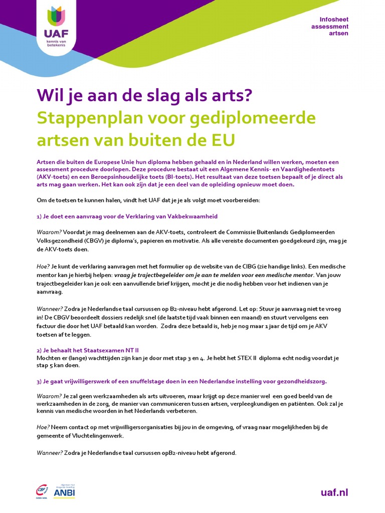 UAF Infosheet Assessment Artsen | PDF
