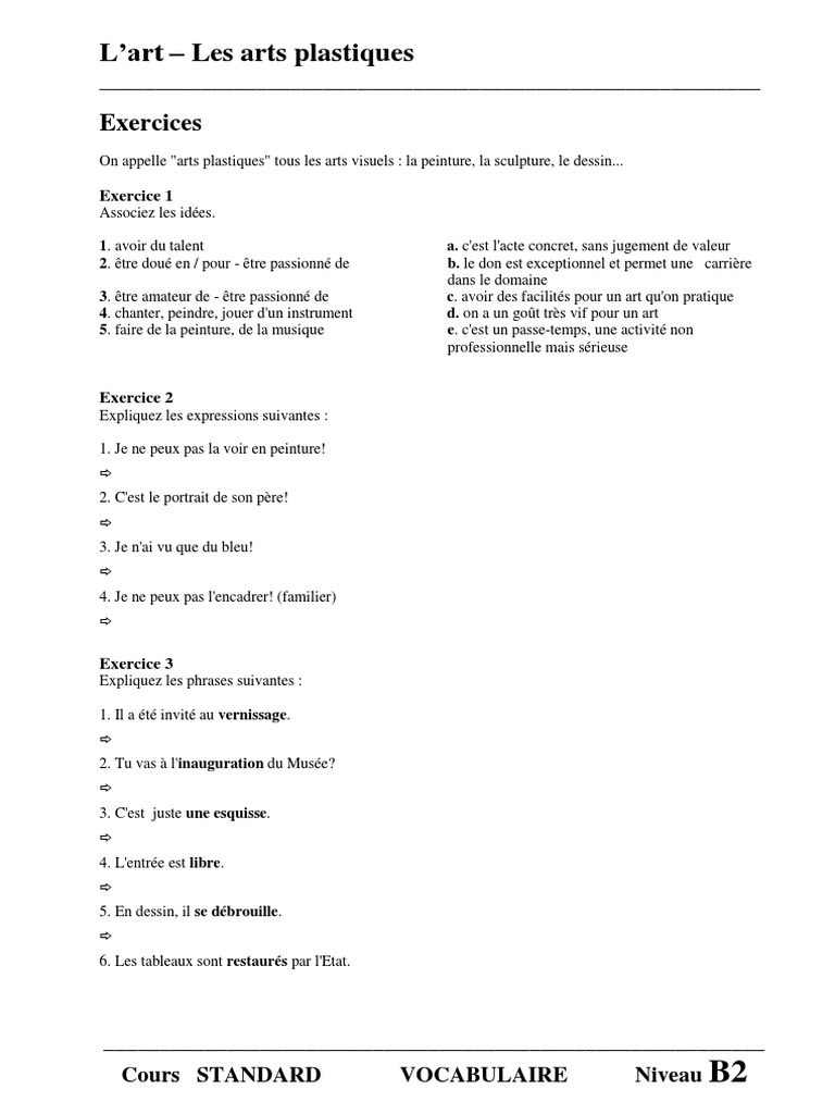 Vocabulaire L Art | PDF