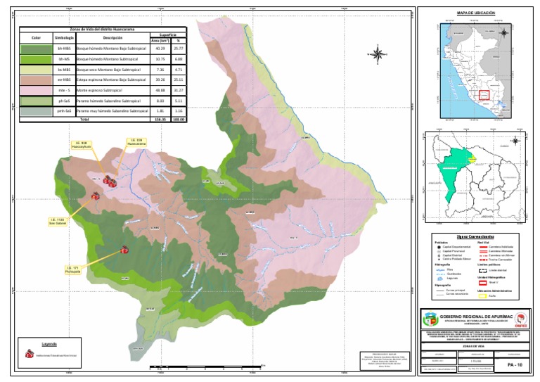 10 - Mapa de Zonas de Vida | PDF | Divisiones Fisiográficas | Geografía Física