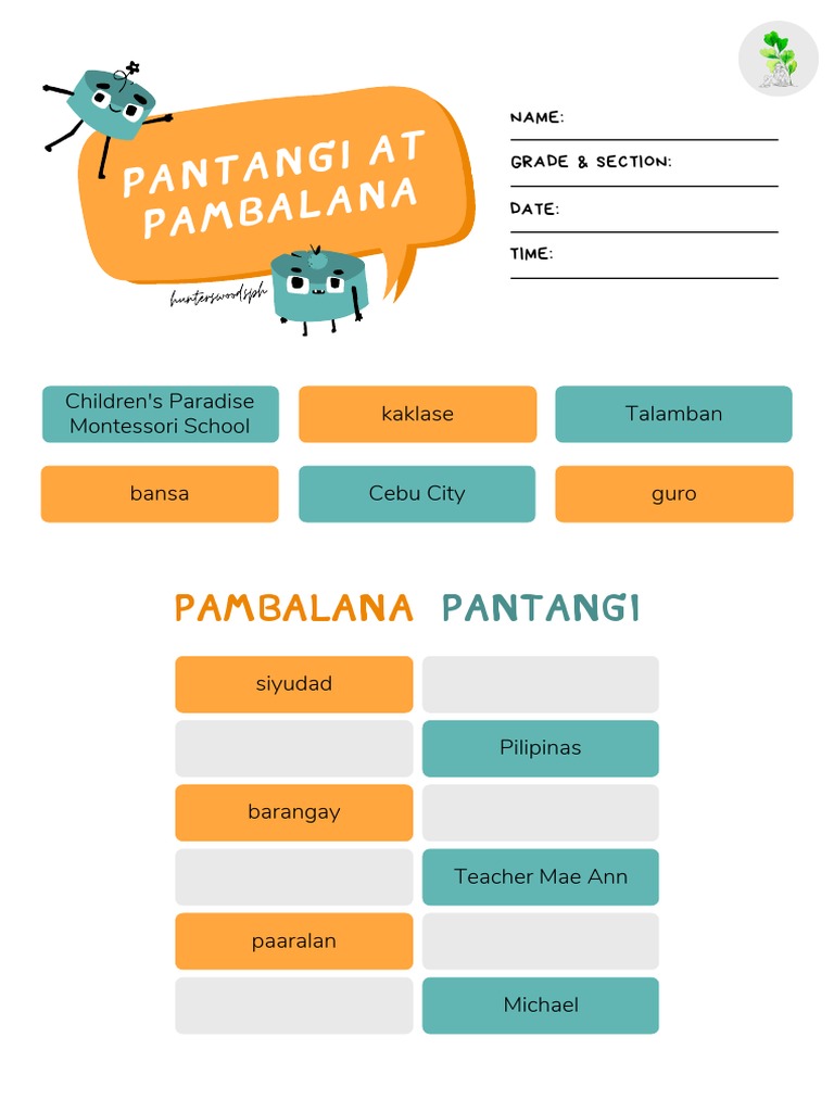 Filipino - Pantangi at Pambalana 1 | PDF
