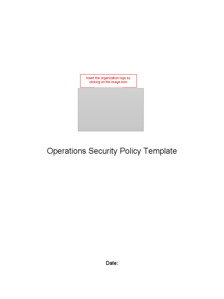 Operations Security Policy Template v1.0 | Download Free PDF ...