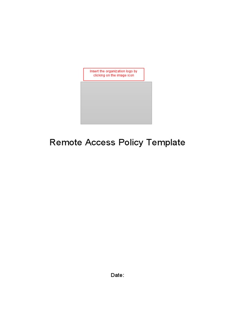 Remote Access Policy Template Guide | PDF | Computer Network | Virtual ...
