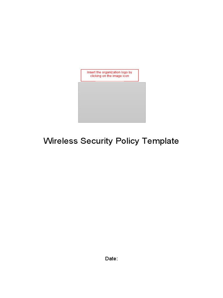 Wireless Security Policy Template v1.0 | PDF | Wireless Lan | Computer ...