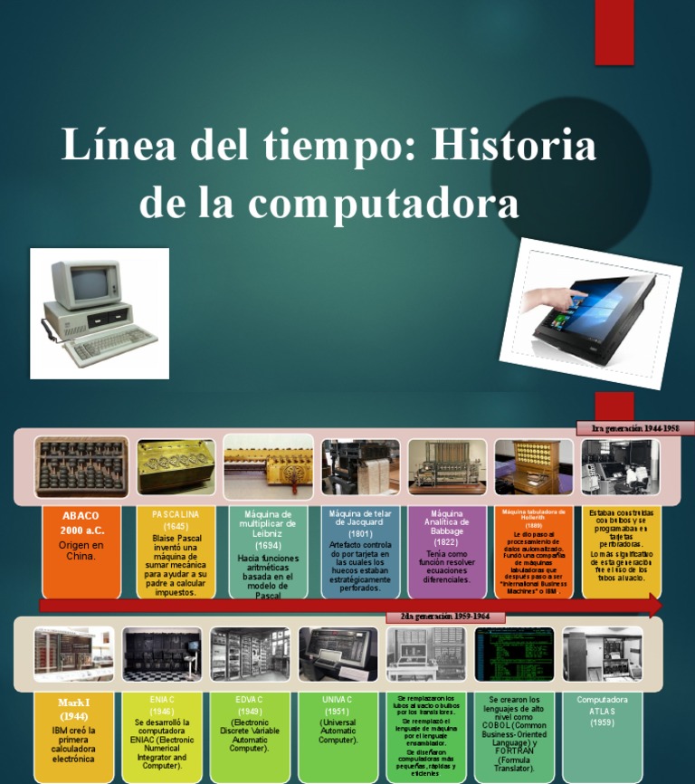 Historia de las computadoras desde la Abaco hasta la 2da generación | PDF | Informática | Clases ...