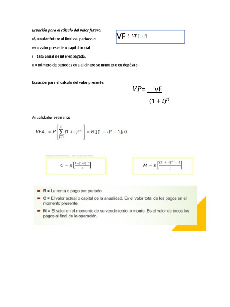Formulas Financiera | PDF