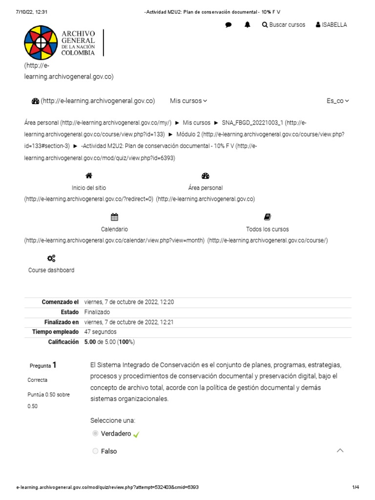 Actividad M2U2 - Plan de Conservación Documental - 10% F V | PDF