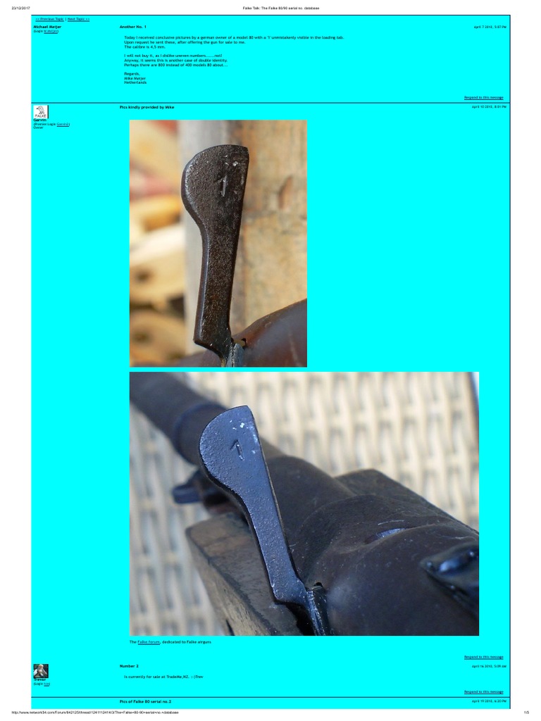 Falke 80/90 Serial Number Database | PDF | Telescopic Sight | Ballistics