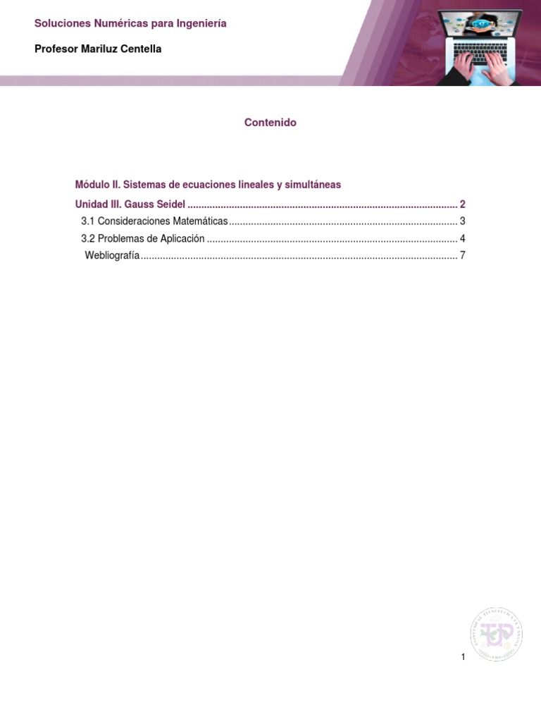 Mód 2 - Unid III - M Centella-Soluciones Num en Ingeniería | PDF