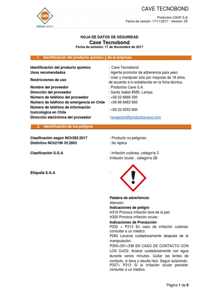 Hds Cave Tecnobond | PDF | Residuos | Reciclaje