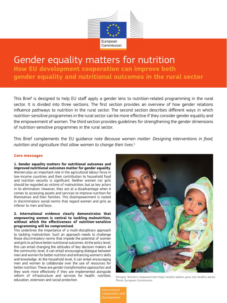 P3203 Gender Nutrition WEB | PDF | Malnutrition | Gender Equality