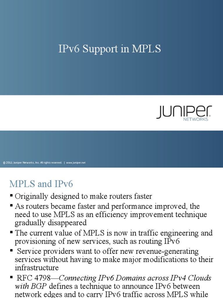 MPLSin IPv 6 | PDF | Networking | Multiprotocol Label Switching