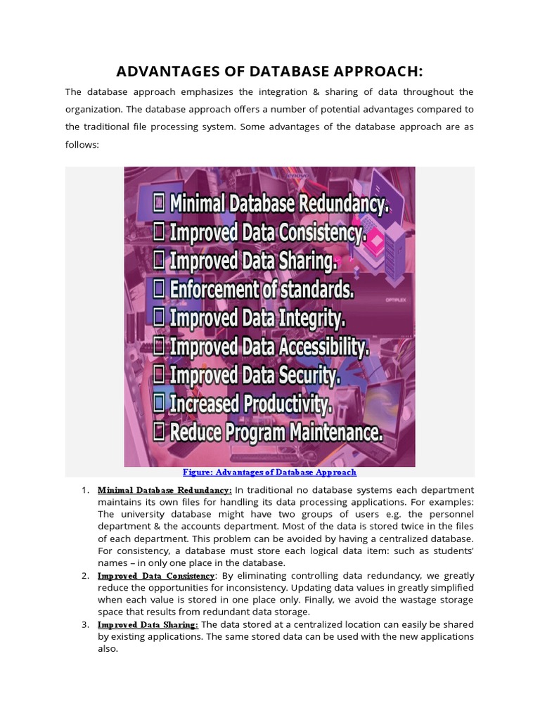 Advantages of Database Approach | PDF | Databases | Data Quality