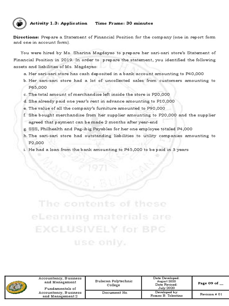 FABM2 - Activity 1.3 Ok | PDF