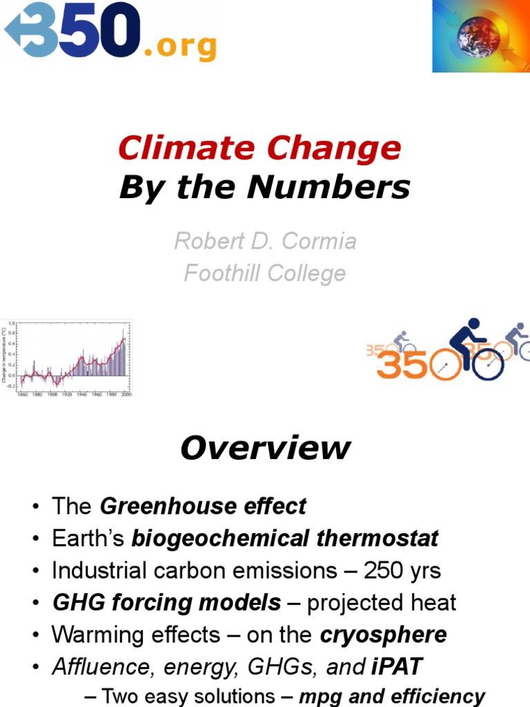 Climate Change by The Numbers 3978 | PDF | Greenhouse Gas | Global Warming