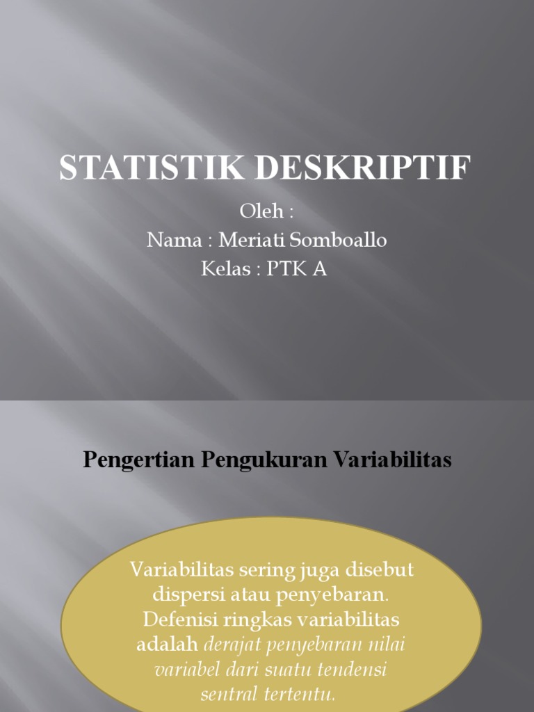 Pengukuran Variabilitas dalam Statistik | PDF | Pengembangan Diri
