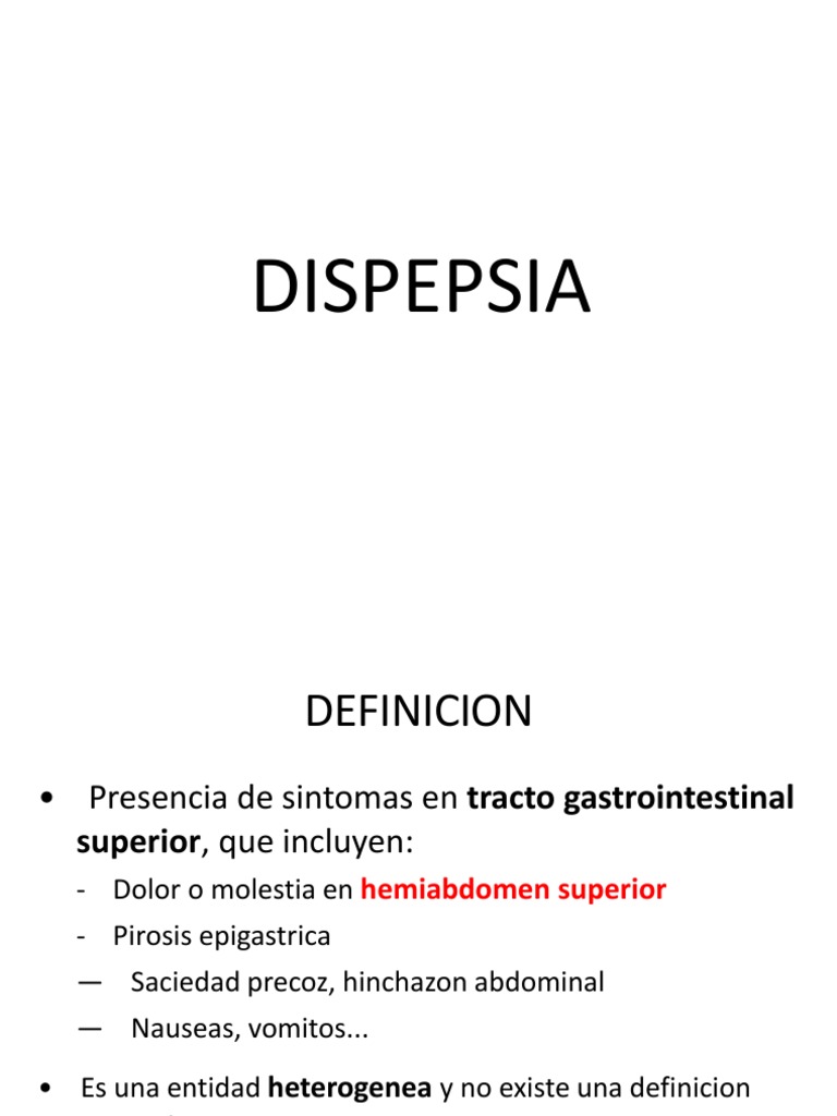 Dispepsia | PDF | Indigestión | Medicina CLINICA