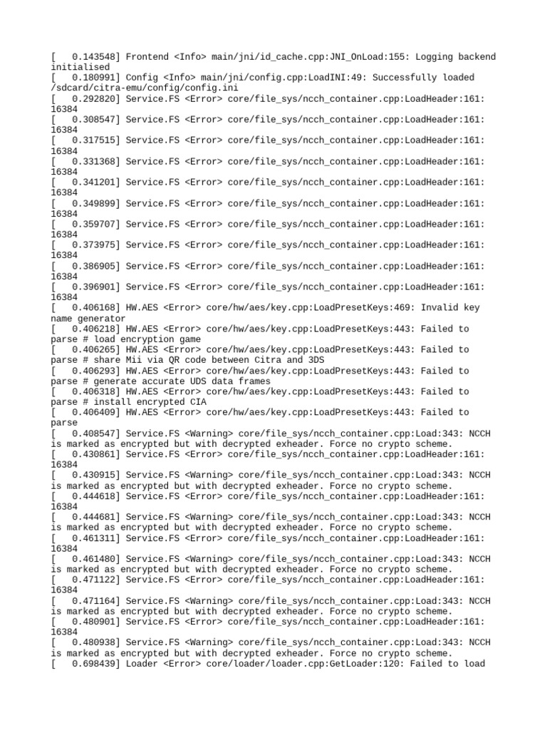 Citra Log | PDF | Encryption | System Software Citra Log | PDF | Encryption | System Software