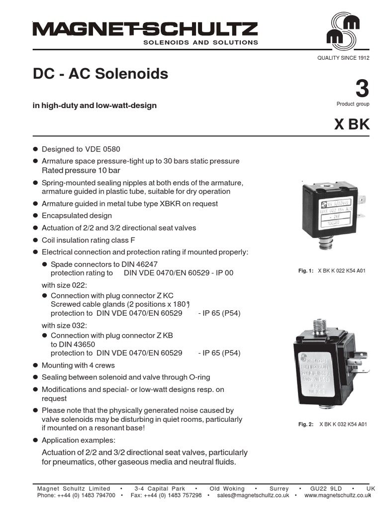 DC - AC Solenoids: in High-Duty and Low-Watt-Design | PDF | Electrical ...