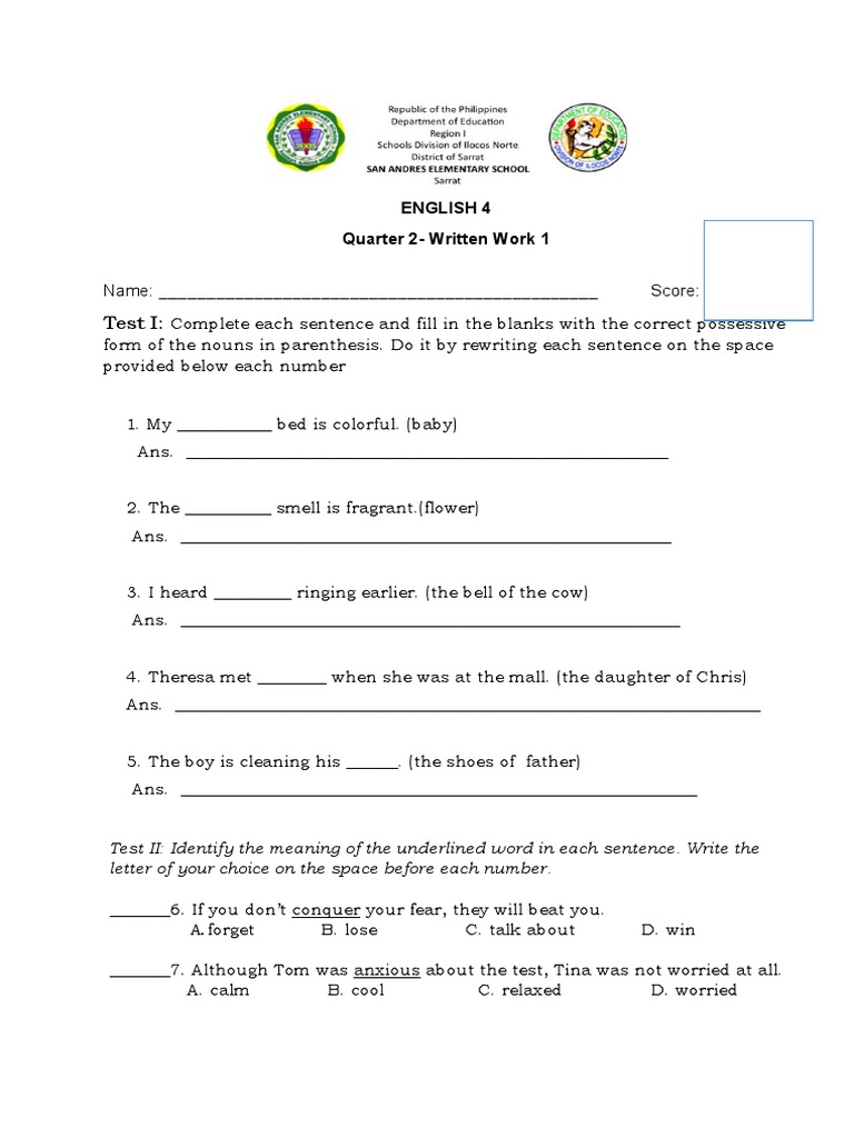 English 4 | PDF | Language Arts & Discipline