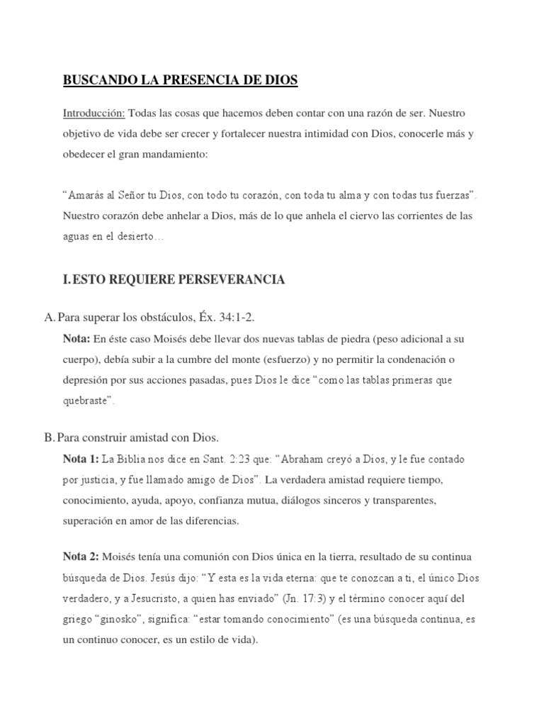 Buscando La Presencia de Dios | PDF | Moisés | Dios